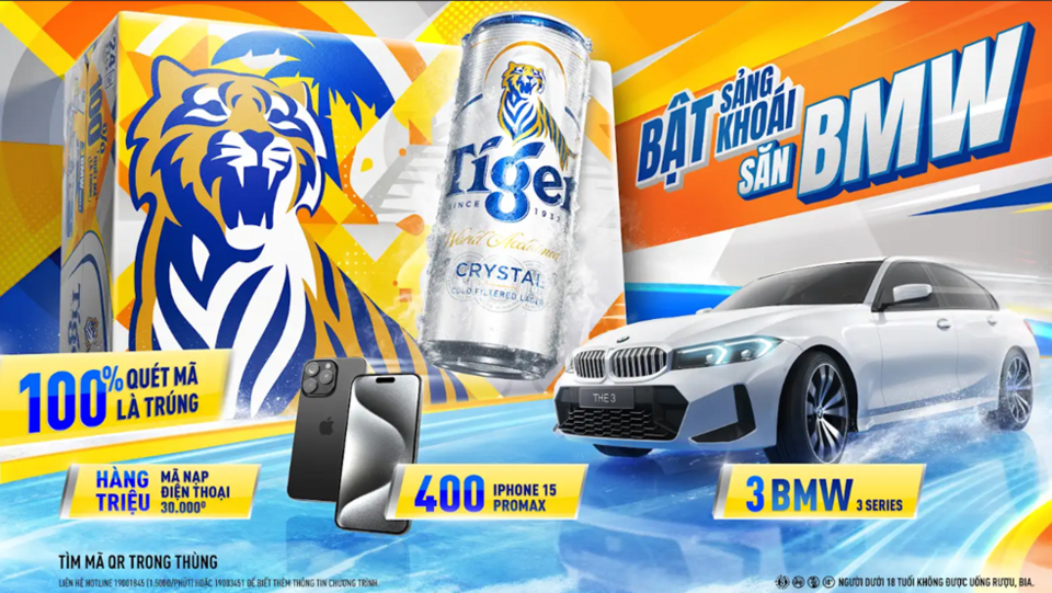 Tiger Crystal tung chương trình “Bật sảng khoái, săn BMW” với tỉ lệ ...