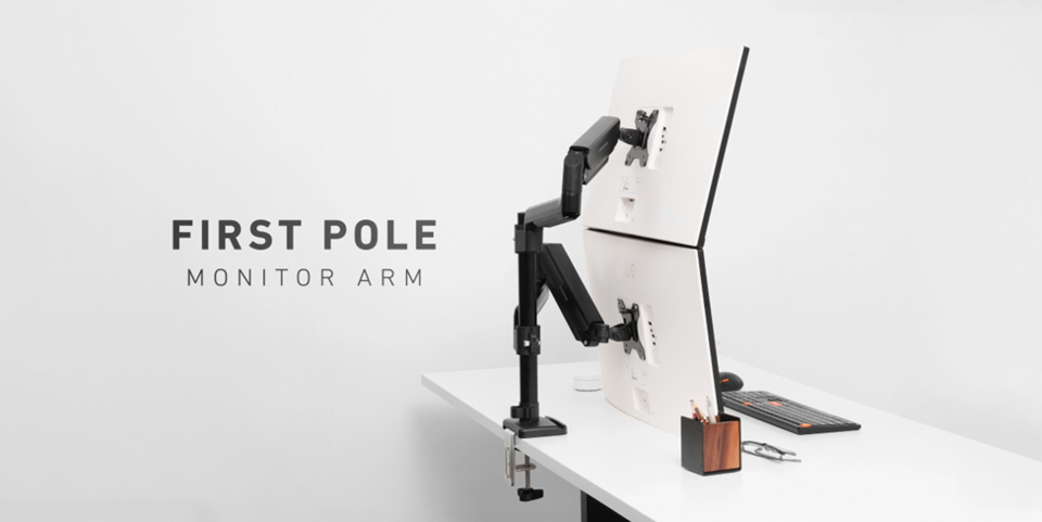 Arm cột HyperWork P1 Dual - giải pháp cho setup hai màn trên dưới mà ...